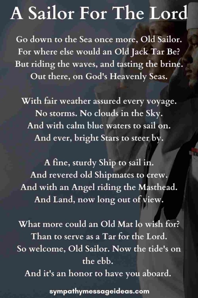 Funeral Poems for Sailors and Seamen - Sympathy Message Ideas