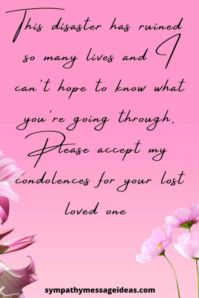 Sympathy Messages for a Natural Disaster (Earthquakes, Hurricanes ...