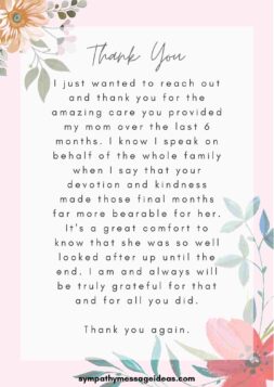How to Write a Thank You Note to a Caregiver After a Death - Sympathy ...