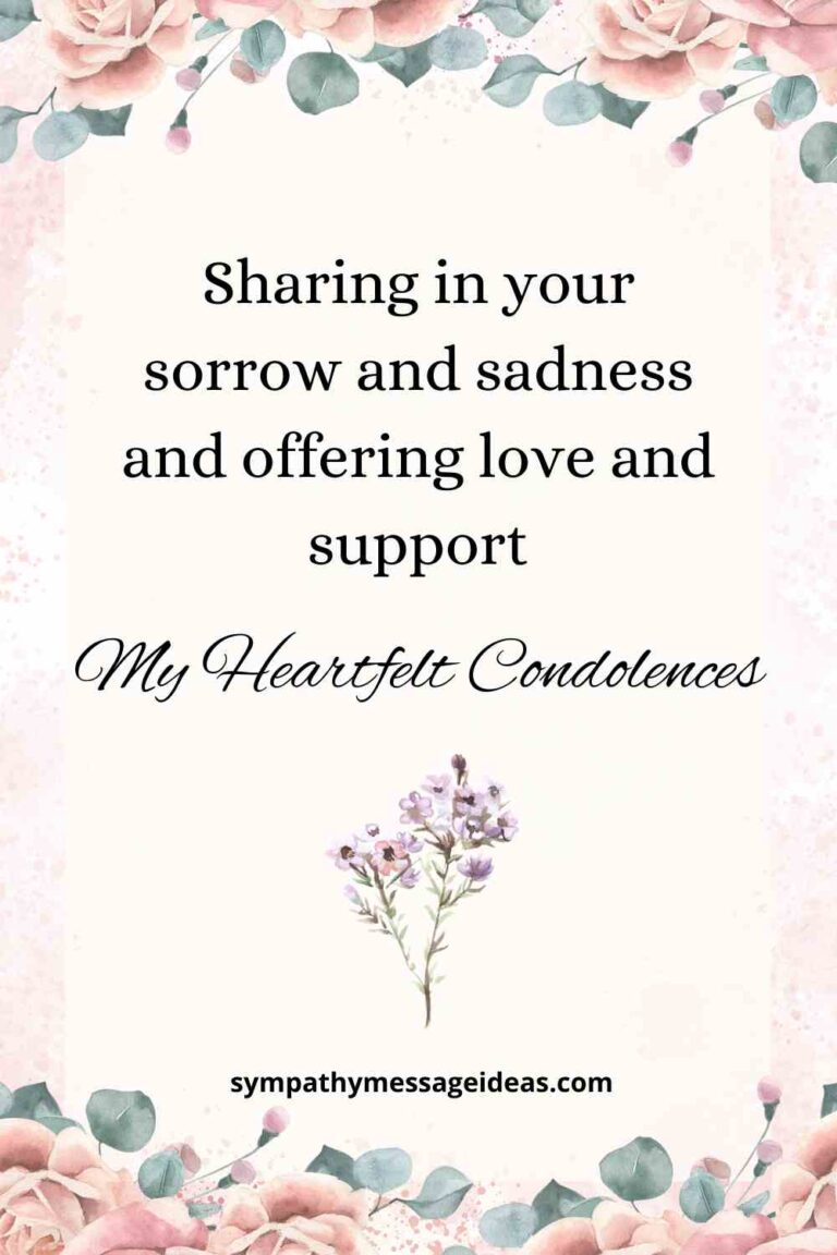 70+ Very Short and Simple Sympathy Messages - Sympathy Message Ideas