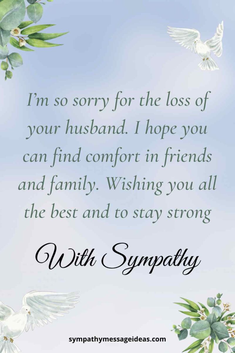 Sympathy Messages for Loss of Husband: 60+ Words of Comfort - Sympathy Message Ideas