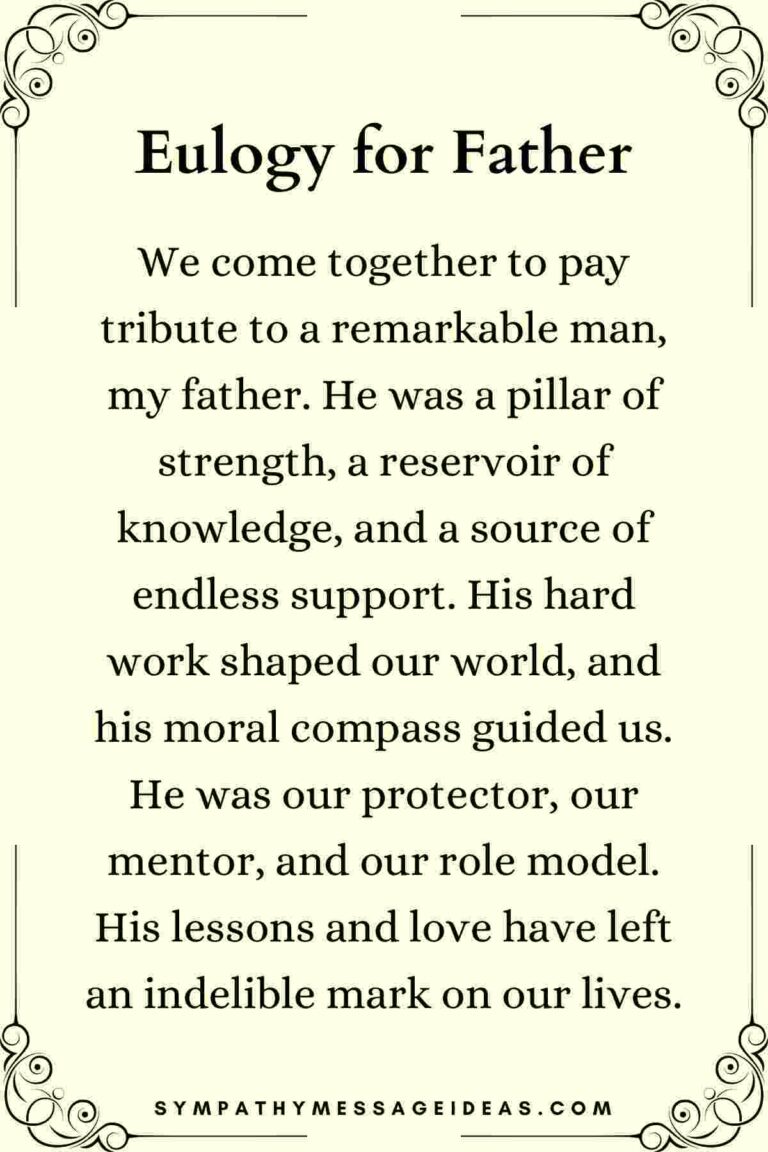 15+ Short Eulogy Examples for Loved Ones (Friends, Family, Colleagues ...