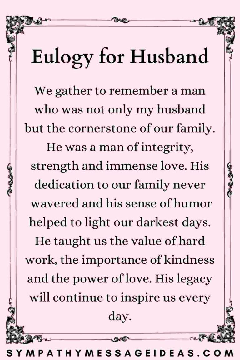 15+ Short Eulogy Examples for Loved Ones (Friends, Family, Colleagues ...