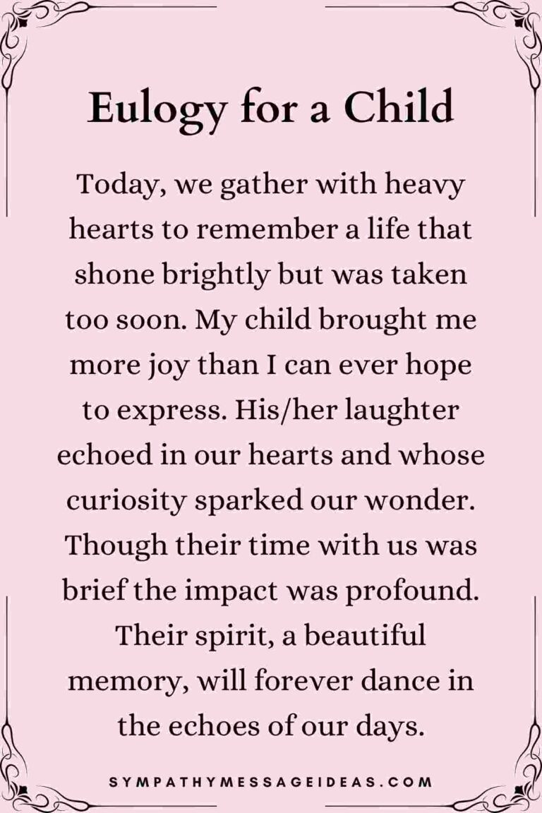 15+ Short Eulogy Examples for Loved Ones (Friends, Family, Colleagues ...